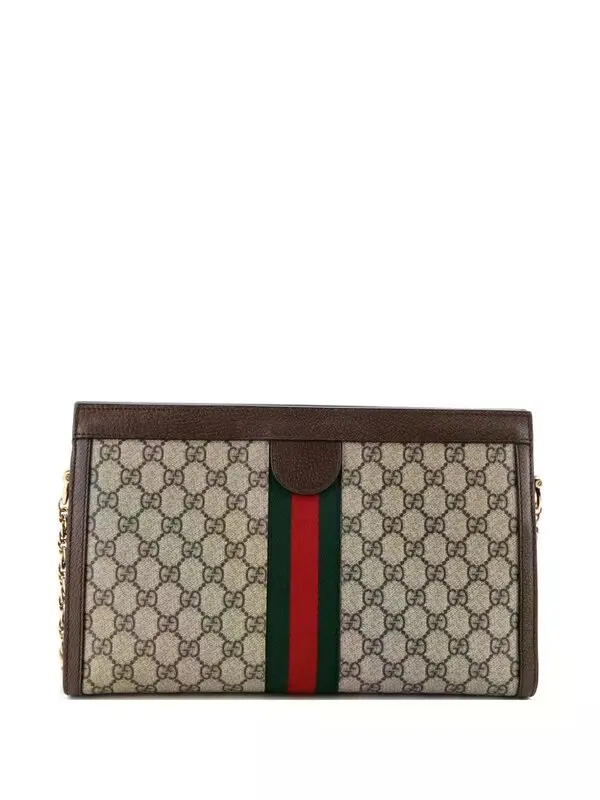 Gucci Ophidia Chain Gg Coated Canvas Medium Shoulder Bag - Brown