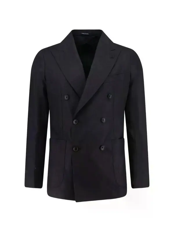Tagliatore Double-breasted Peak-lapel Blazer - Blue