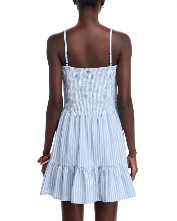 Michael Kors Striped Smocked Mini Dress