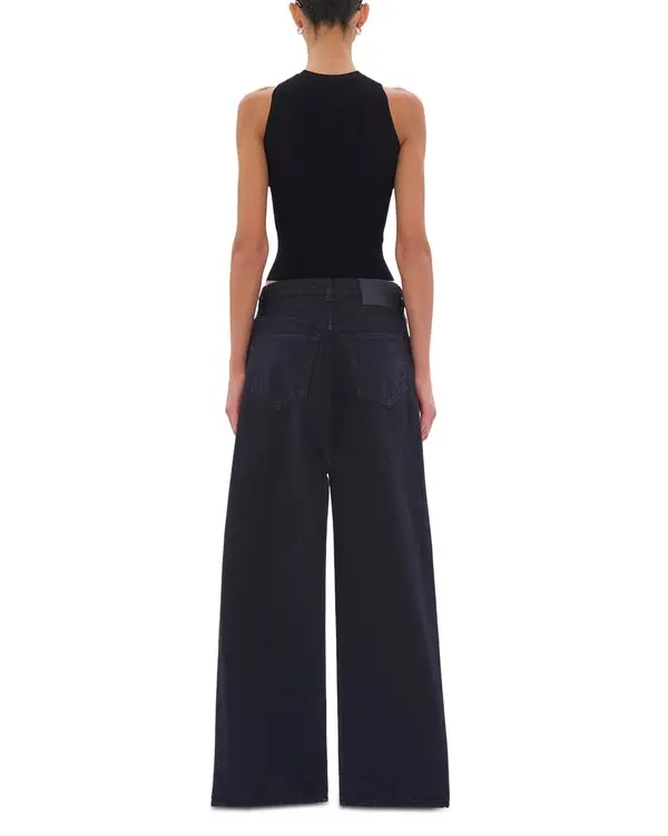 HAIKURE Gana Bull Slit Maxi Skirt