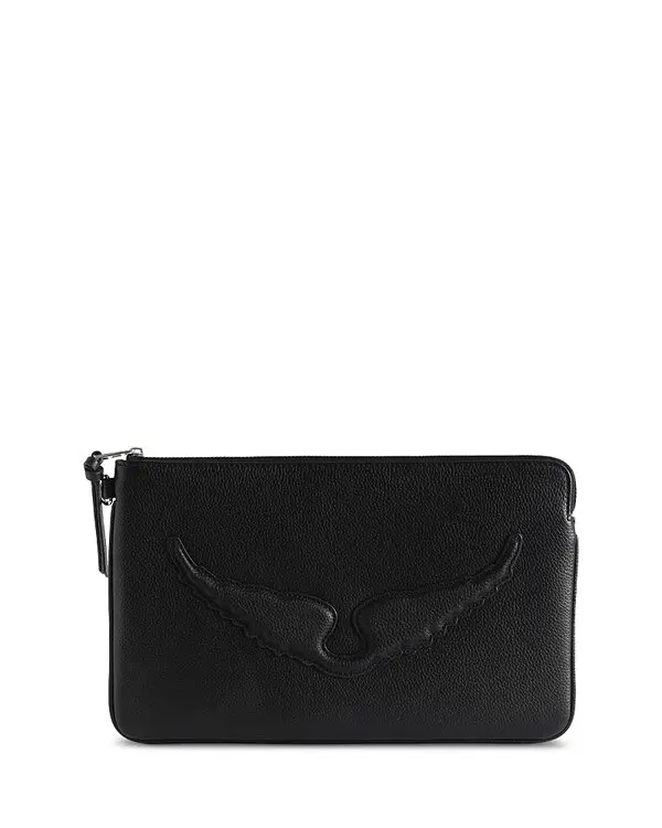 Zadig&Voltaire Angel Leather Pouch - Black