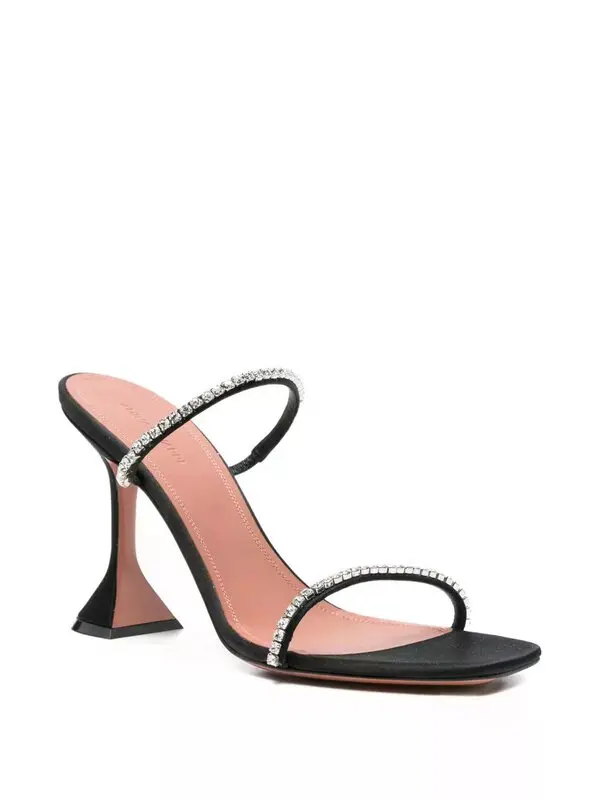 Amina Muaddi Gilda Crystal Embellished Sandals