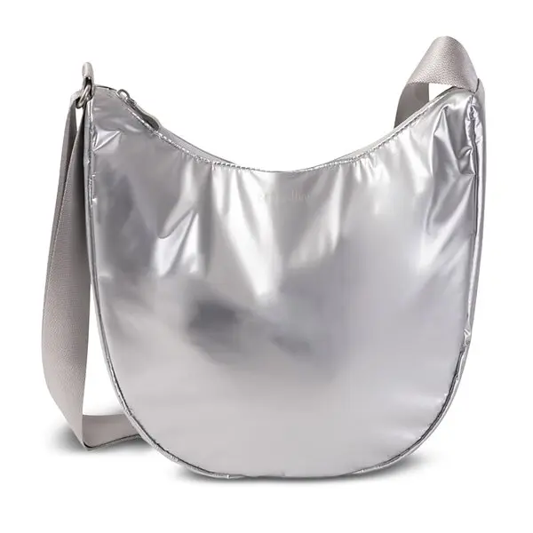 BAGGALLINI Swift Crescent Crossbody Bag - Silver Metallic
