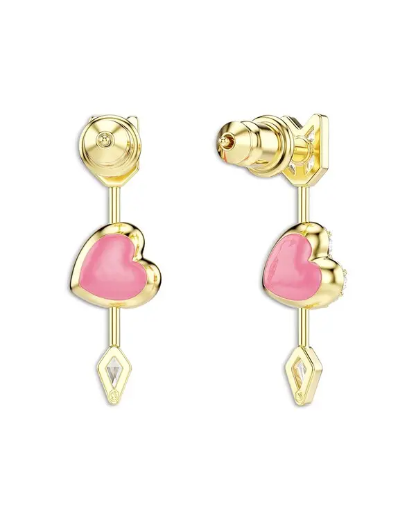SWAROVSKI Idyllia Heart Arrow Drop Earrings - Gold