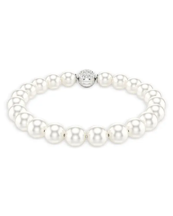 SWAROVSKI Matrix Crystal Imitation Pearl Bracelet - White