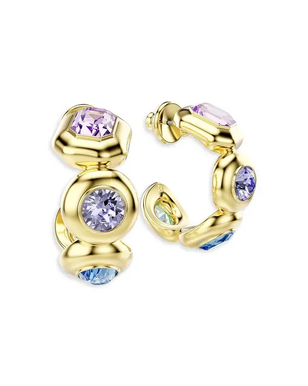 SWAROVSKI Gema Mixed Crystal Hoop Earrings - Multicolored