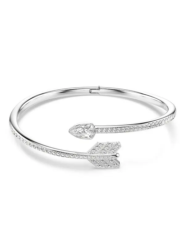 SWAROVSKI Idyllia Crystal Arrow Bypass Bangle Bracelet - White