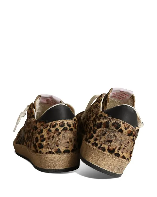 GOLDEN GOOSE Ball Star Calf Hair Sneakers - Beige Brown Leopard/black