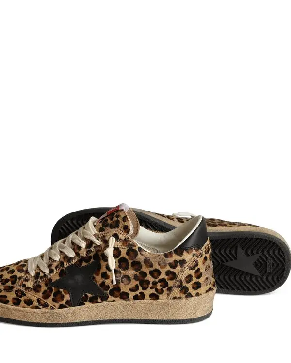 GOLDEN GOOSE Ball Star Calf Hair Sneakers - Beige Brown Leopard/black