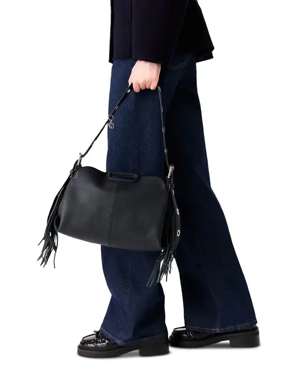 Maje Miss M Leather Crossbody Bag
