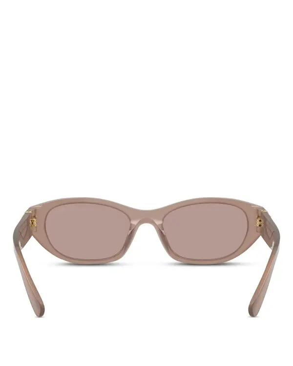 Miu Miu Oval Sunglasses, 53mm - Grey