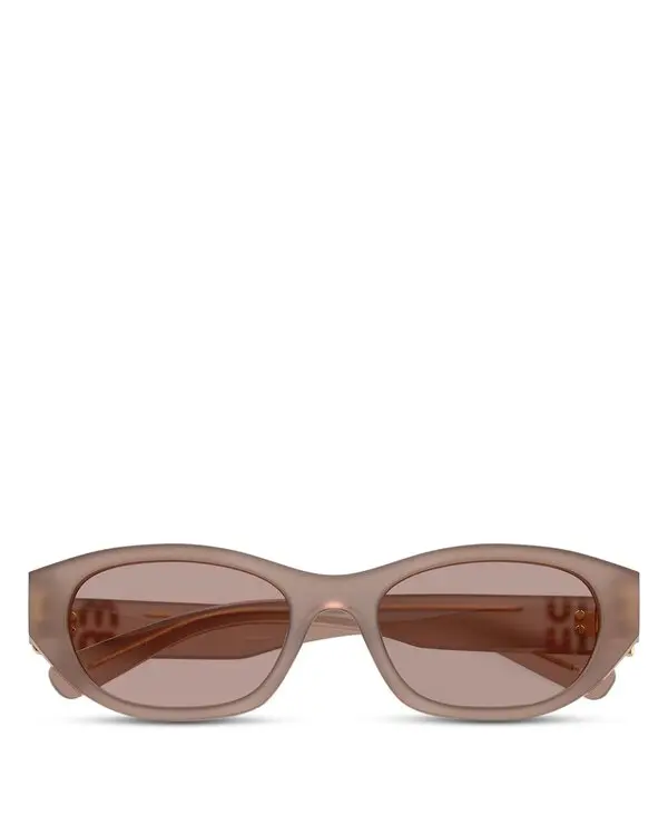 Miu Miu Oval Sunglasses, 53mm - Grey