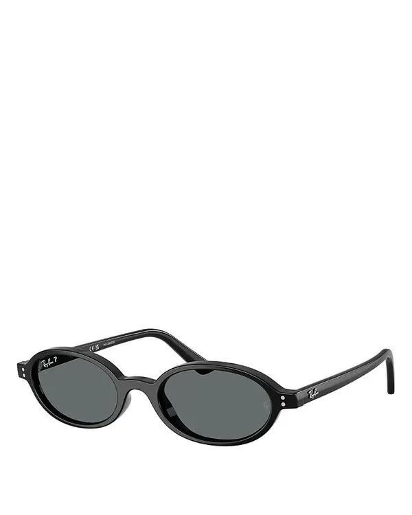 Ray-ban Oval Sunglasses, 51mm - Black