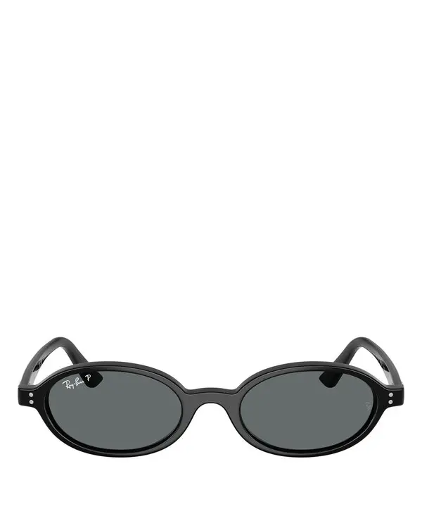 Ray-ban Oval Sunglasses, 51mm - Black