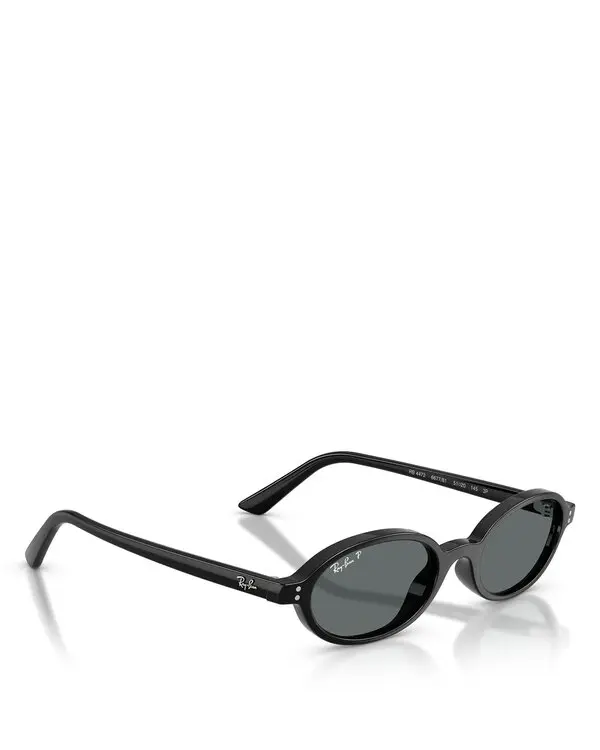 Ray-ban Oval Sunglasses, 51mm - Black