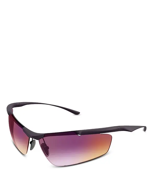 Balenciaga 81mm Geometrical Sunglasses - Rutenium