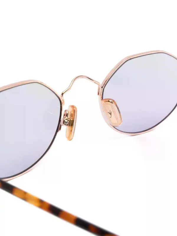 EYEPETIZER Geometric Frame Sunglasses - Gold