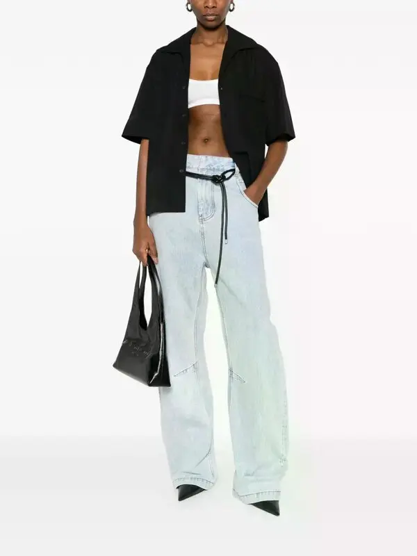 ENTIRE STUDIOS Gem Logo-patch Belt-loop Jeans