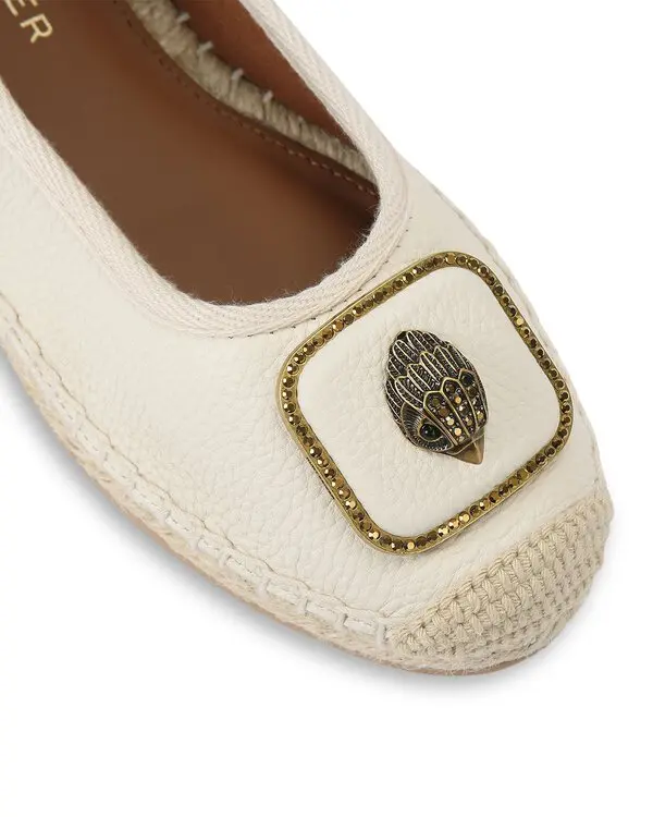 Kurt Geiger Pimlico Ankle Tie Ballet Flats - Natural