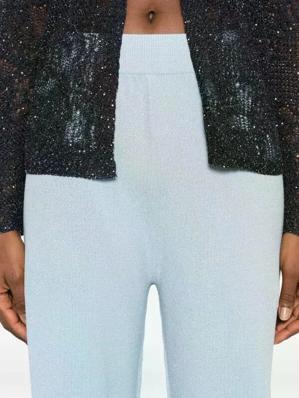 Fabiana Filippi Wide-leg Knit Trousers - Blue