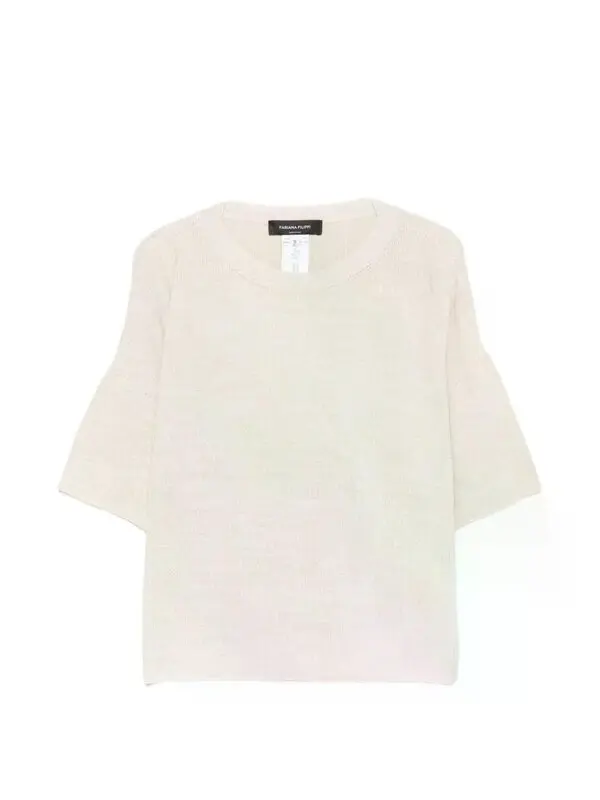 Fabiana Filippi Shimmer Effect Short Sleeve Sweater