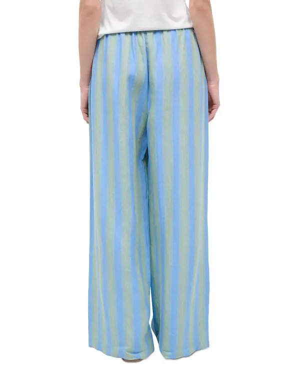 Staud Mateo Linen Pants - Seaport Stripe
