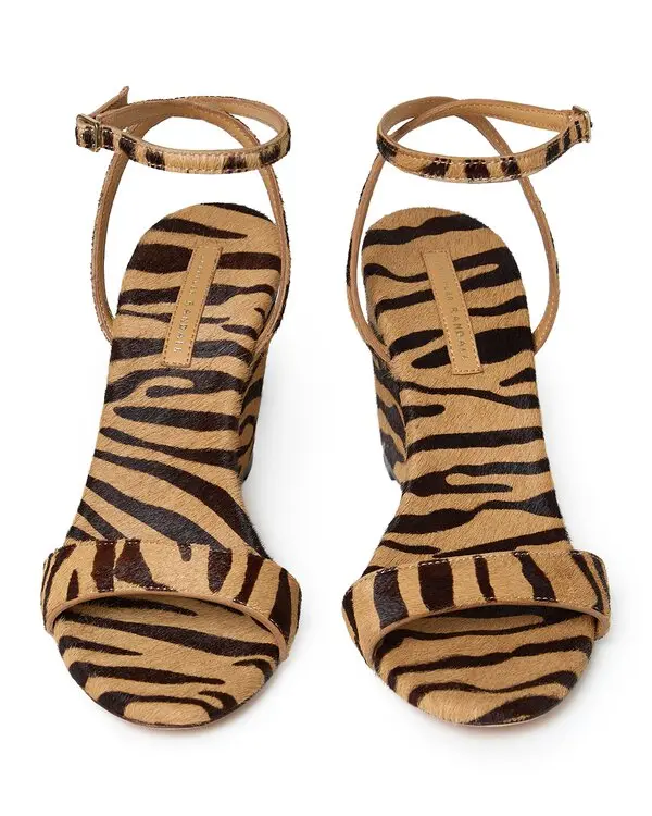 LOEFFLER RANDALL Calf Hair Wedge Sandals