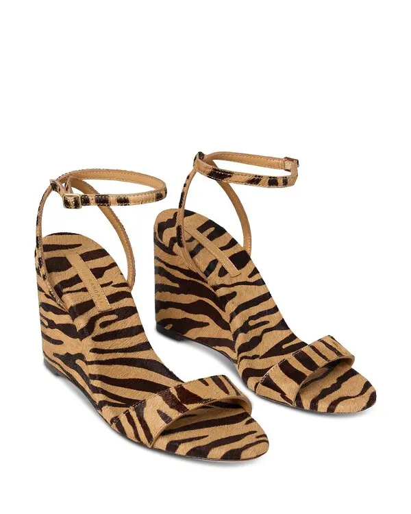 LOEFFLER RANDALL Calf Hair Wedge Sandals