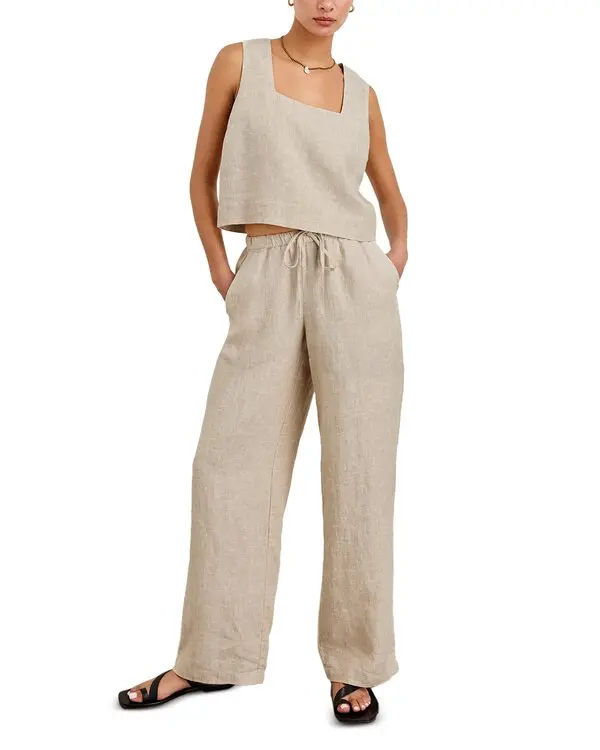 Rails Emmie Linen Drawstring Pants - Heathered Flax