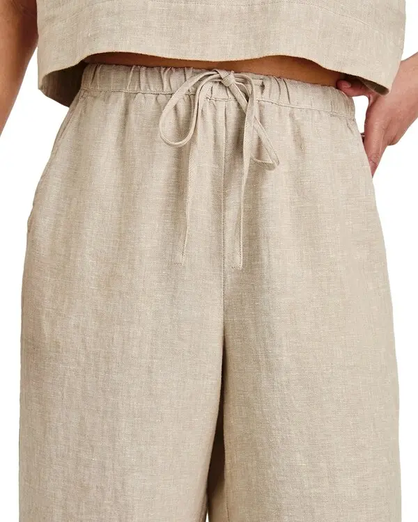 Rails Emmie Linen Drawstring Pants - Heathered Flax