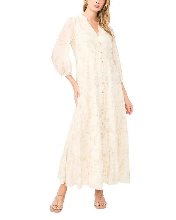 Vince Camuto Buttoned Maxi Dress - Camel