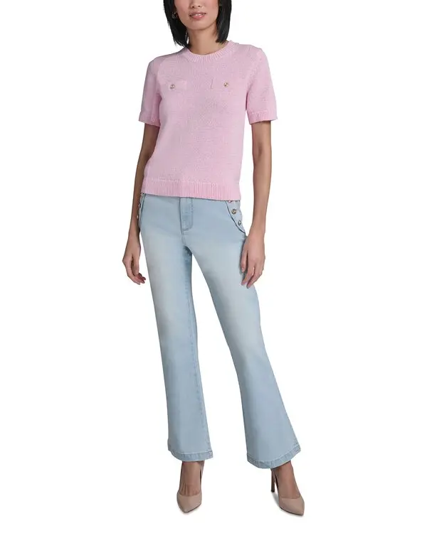 Karl Lagerfeld Paris Double Pocket Crewneck Sweater