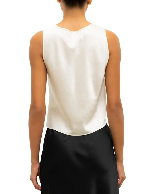 LESET Barb V-neck Shell - Creme