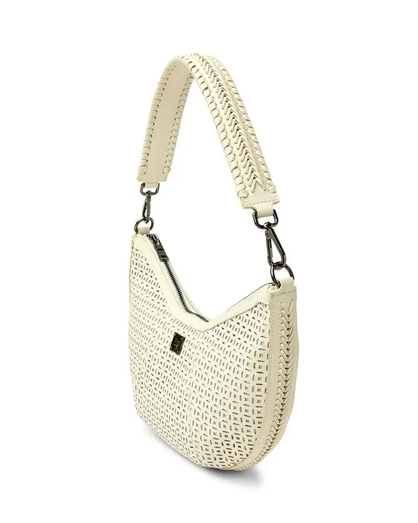 THINK ROYLN Posh Cut Out Leather Shoulder Bag - Cream Web