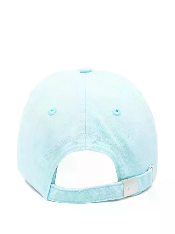 GANNI Logo-embroidered Cap - Blue