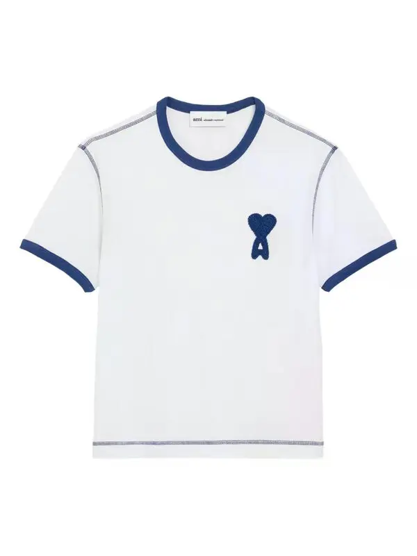 AMI Paris De Coeur Crochet Patch T-shirt