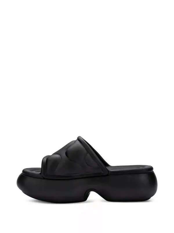 Melissa Puff Platform Slides - Black
