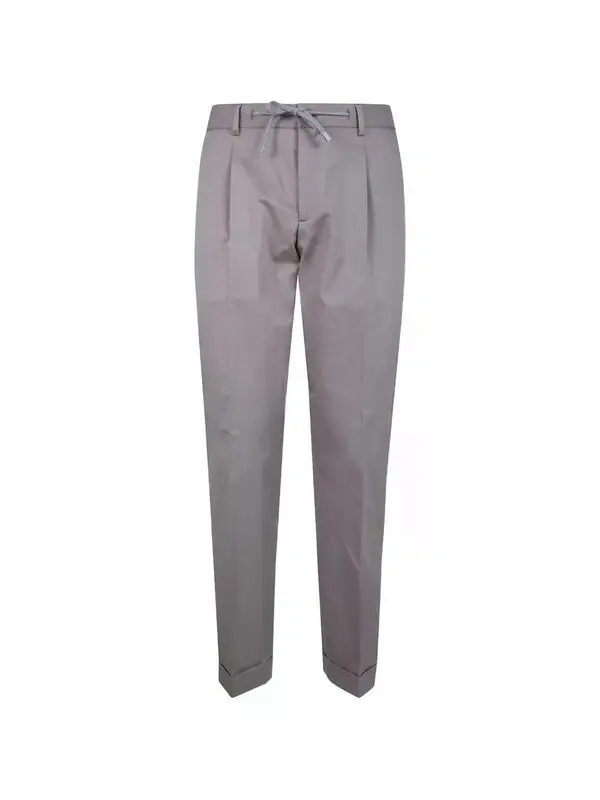 BARBA NAPOLI Pleated Trousers - Grey