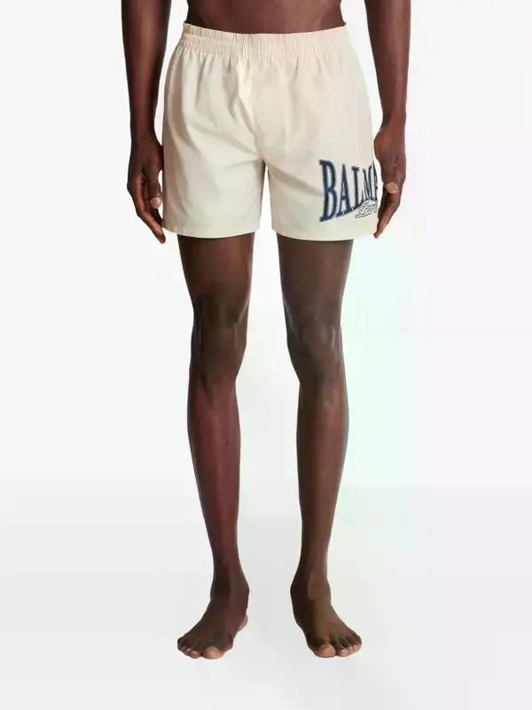 Balmain Printed Swim Shorts - Neutrals