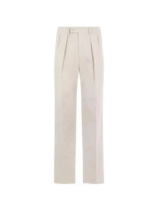 Caruso Buttoned Pleated Trousers