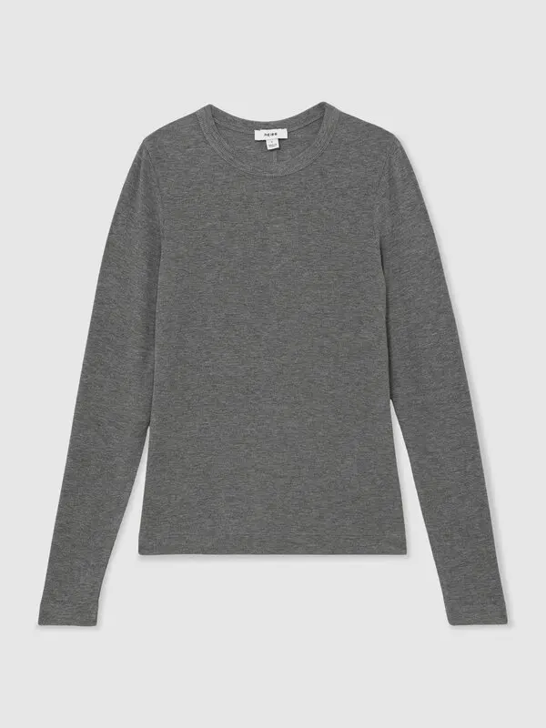 REISS Arabelle Jersey Long-sleeve Top