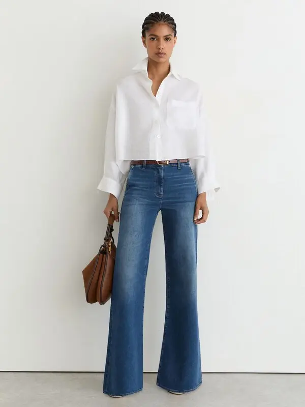 REISS Addie Petite Wide-leg Jeans