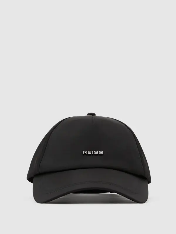REISS Emery Technical Logo Baseball Cap - Black