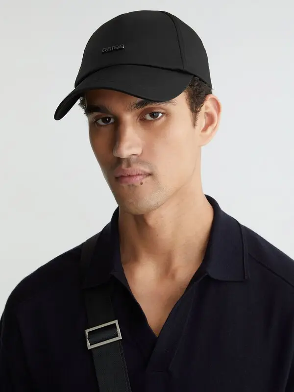 REISS Emery Technical Logo Baseball Cap - Black