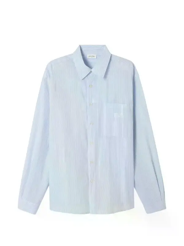 American Vintage Eluabird Striped Patch-pocket Cotton Shirt