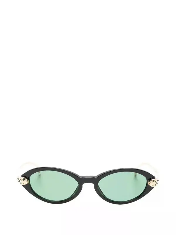Cartier Oval-frame Sunglasses - Black