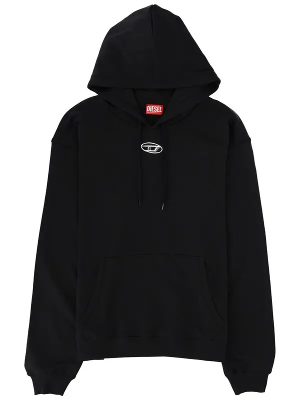 DIESEL® S-norm-hood-iod Hooded Sweatshirt - Black