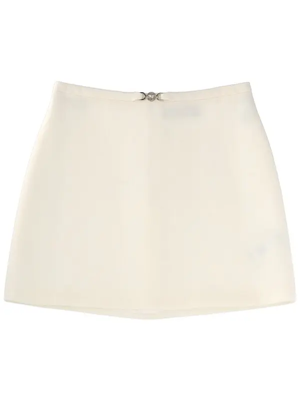 Versace Virgin Wool Miniskirt - White