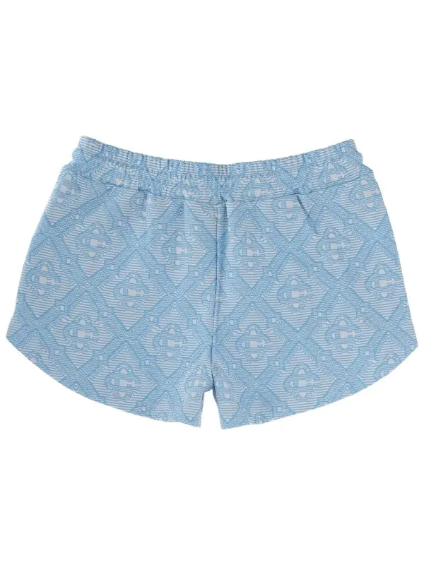 Casablanca Monogram Weave Shorts - Azure