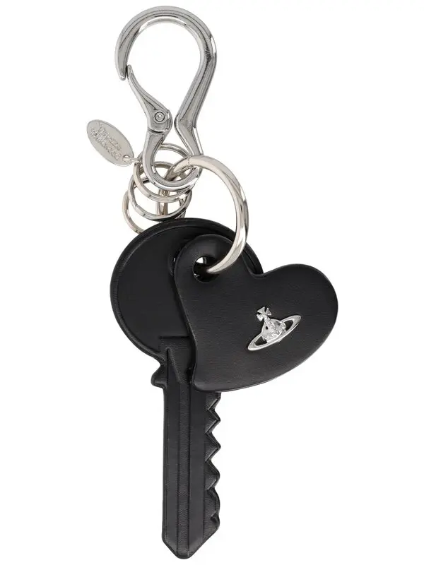 VIVIENNE WESTWOOD Key & Heart" Keychain - Black